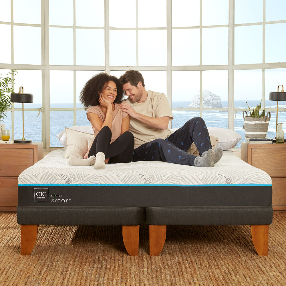 Cama Europea King Green Infinity Set Villarrica Gris | CIC