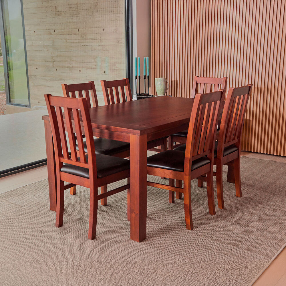 Comedor 6 Sillas Ñuble Caramelo Negro | CIC