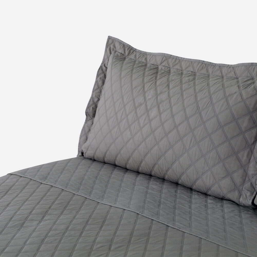 Quilt 2 Plazas Polycotton Gris | CIC