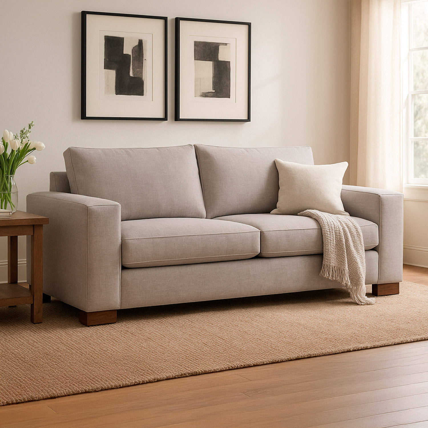 Sofá 3 Cuerpos Praga Gris Claro | CIC