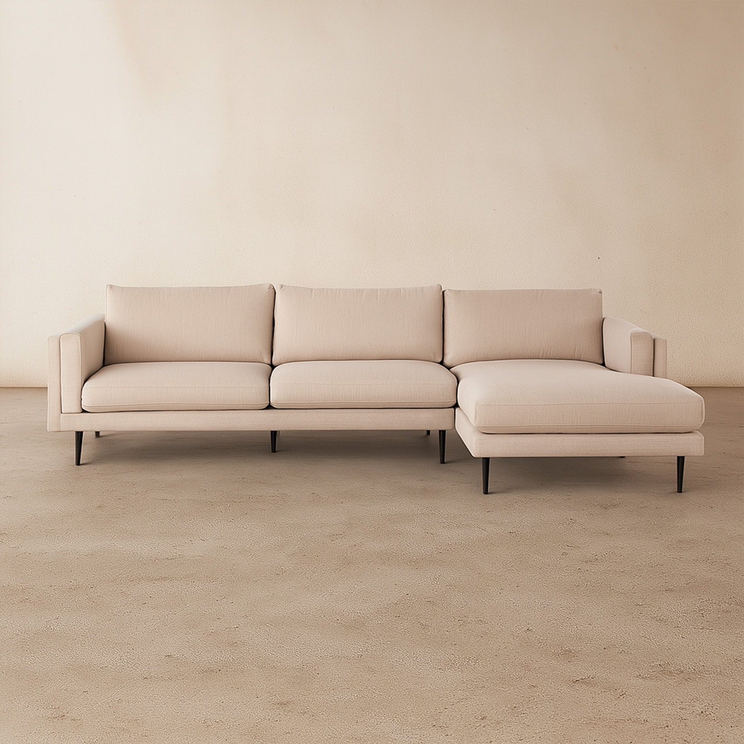 Sofá Seccional Derecho Beige María Repreve | CIC