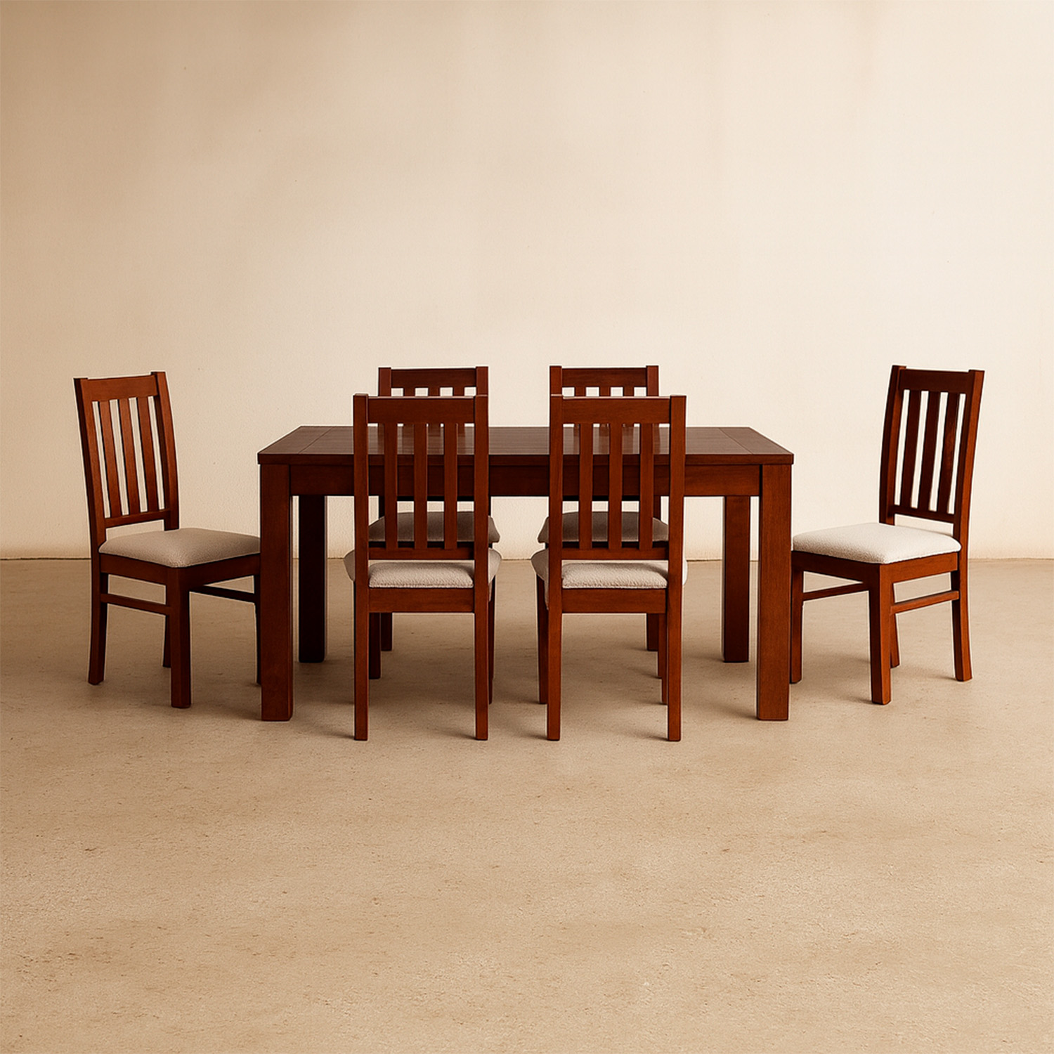 Comedor 6 Sillas Ñuble Caramelo Beige | CIC